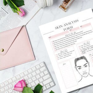 Printable Skin Analysis Form, Facial Treatment Notes Form, Esthetician ...
