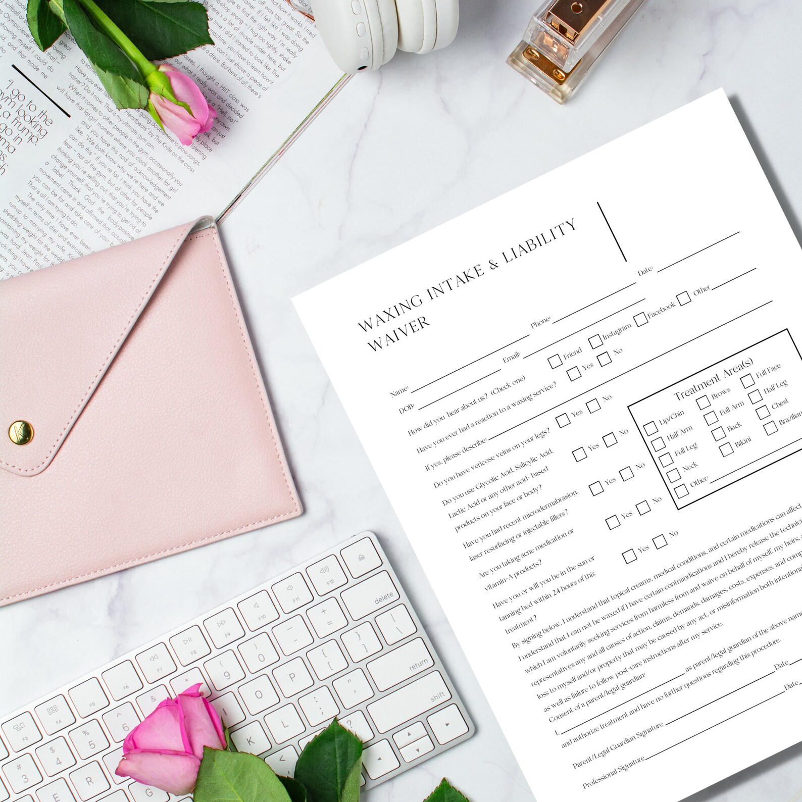 Waxing Intake and Liability Waiver Form With Parental Consent - Etsy