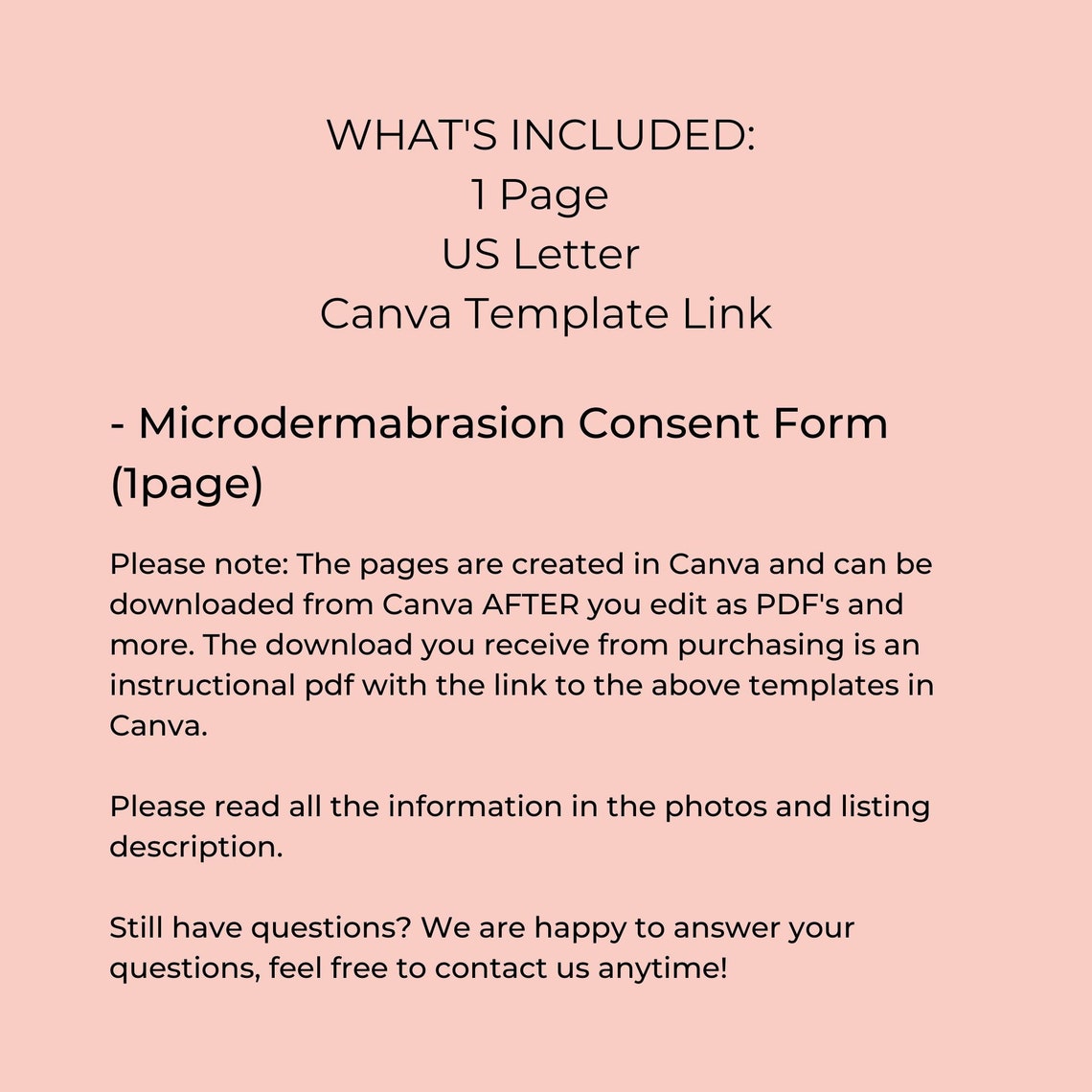 Microdermabrasion Consent Form DIY Editable Printable 1 Page - Etsy