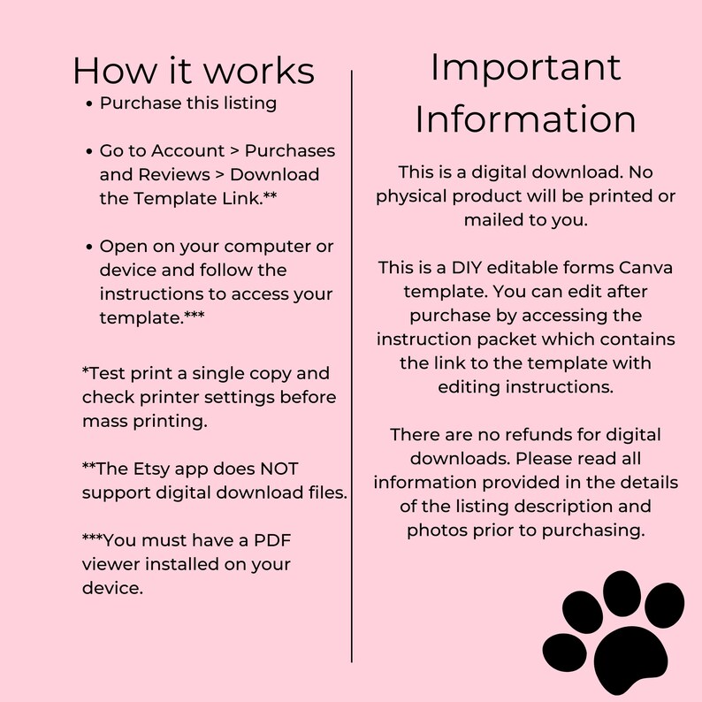 Editable Dog Walker Report Card Template, Pet Sitter Form (canva ...