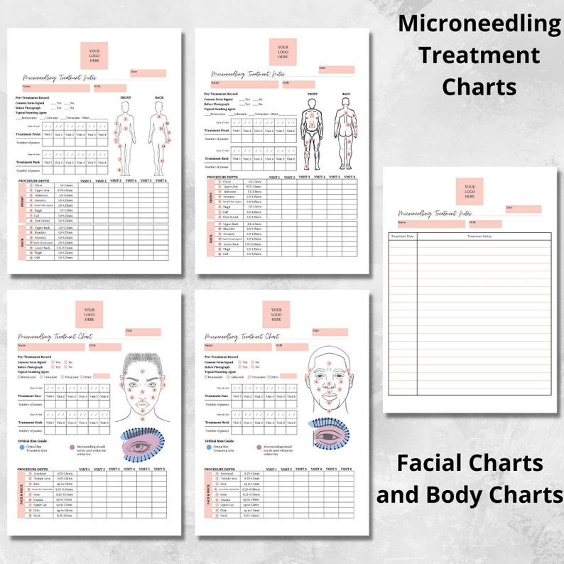 DIY Med Spa Forms, Consent & Treatment Charts (A4, Canva) - Etsy