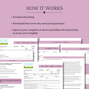 Editable Yoni Steam Treatment Forms, Vaginal Steaming Intake Form, V ...