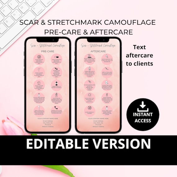 Editable Digital Scar and Stretchmark Camouflage Tattoo - Etsy