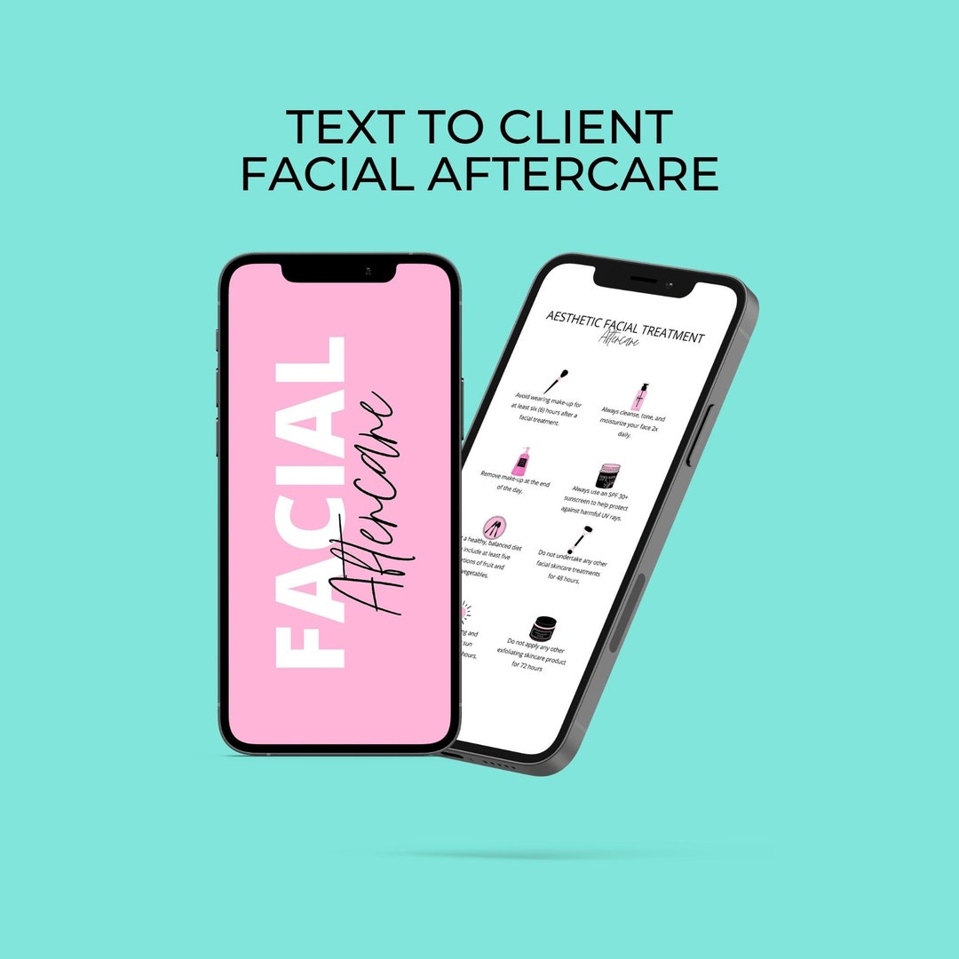 Facial Aftercare Images, DIY Editable, Canva Template, Facial Post-care ...