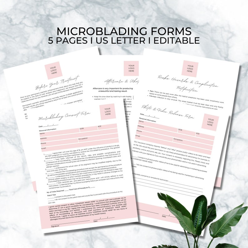 Microblading Consent Form Professional Microblading Forms - Etsy