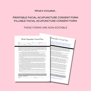 Facial Acupuncture Consent Form, Fillable Acupuncture Consent ...