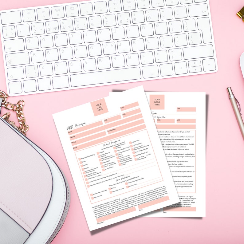 PRP Dermapen Intake Consent Aftercare Form I DIY Editable - Etsy