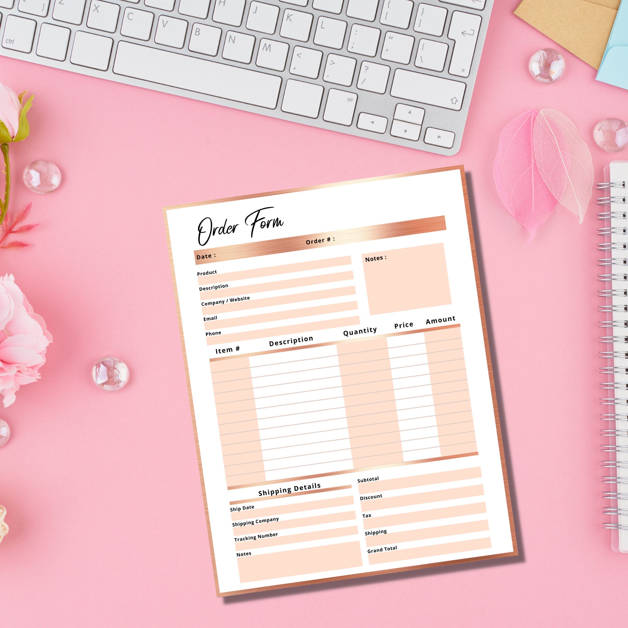 Editable Order Form Template I Custom Order Form Template I - Etsy