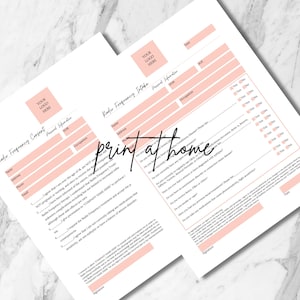 Radio Frequency Intake & Consent Form I DIY Editable Canva Template I RF Skin Tightening I Body ...