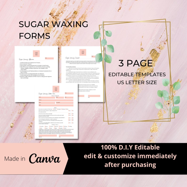 Sugaring Consent Forms I Consultation/intake Consent | Etsy