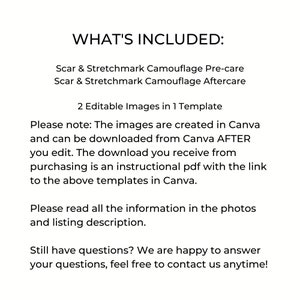 Editable Digital Scar and Stretchmark Camouflage Tattoo Precare ...