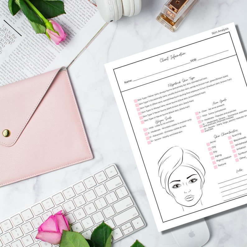 Editable and Printable Skin Analysis Form Template for - Etsy