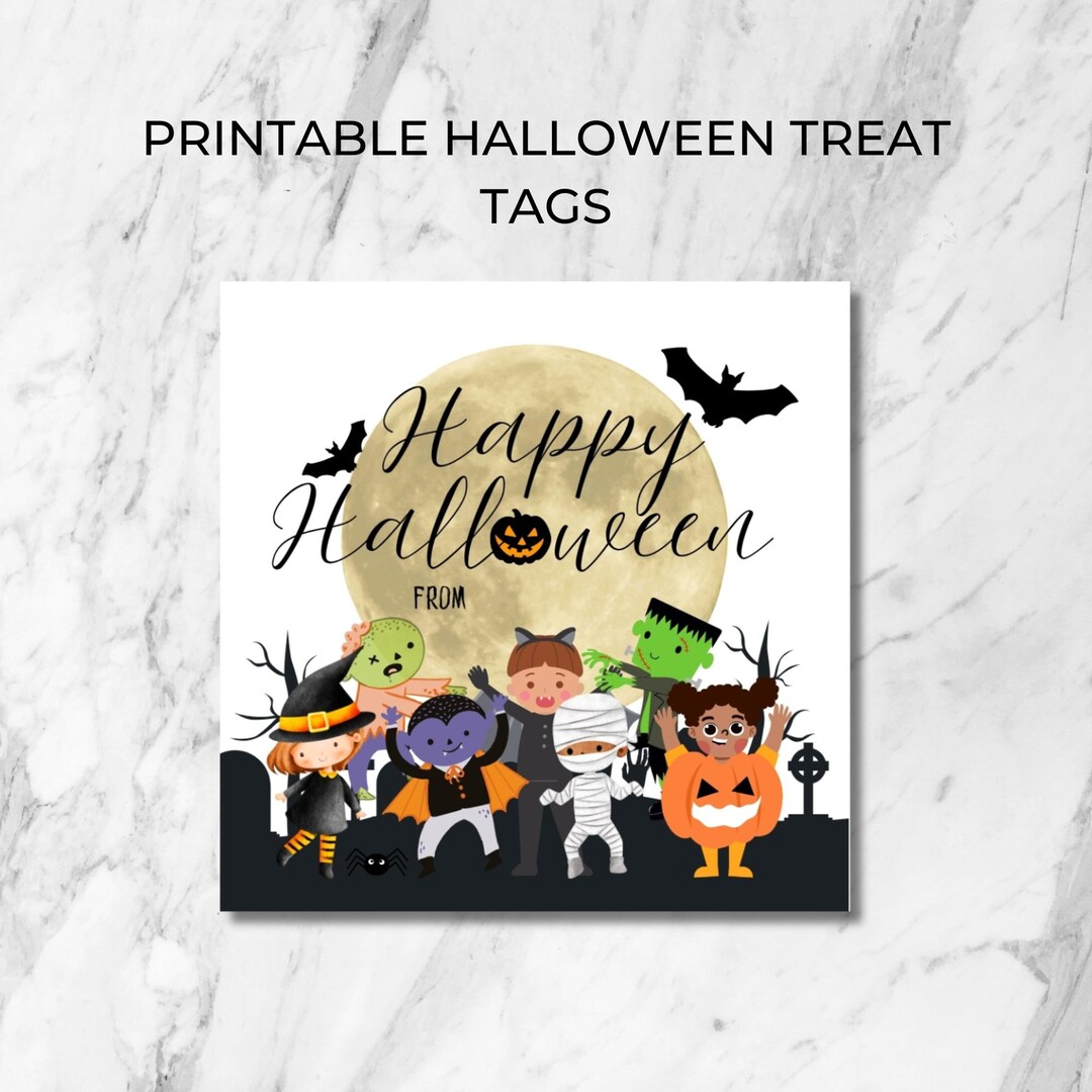 Printable Halloween Treat Tags, DIY Candy Tag, Digital Download PDF - Etsy