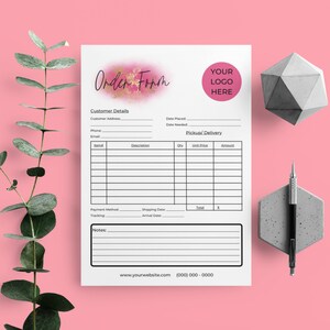 Editable Order Form Template, Custom Order Form Template, Small ...