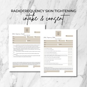 Radio Frequency Intake and Consent Form, DIY Editable Canva Template ...