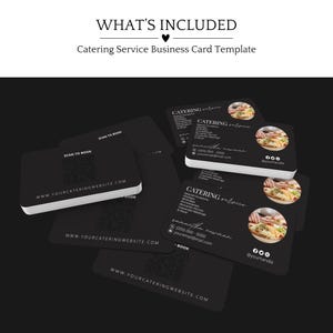 Editable Catering Service Business Card Template, Food Service ...