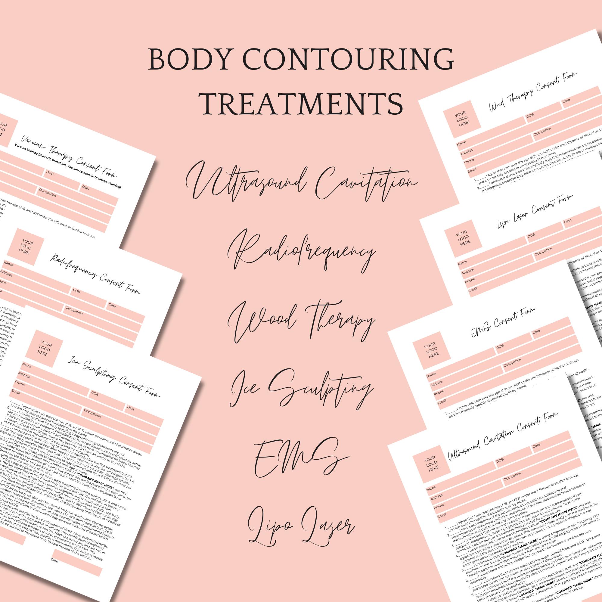 Body Contouring Forms Template: Lipo Laser, Ultrasound, RF (editable ...