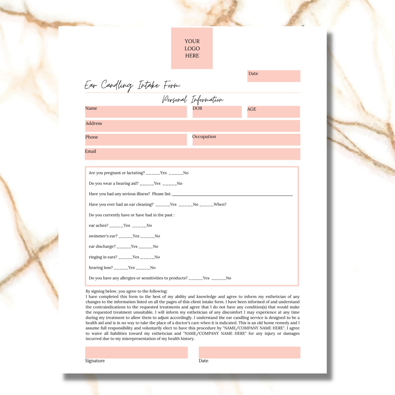Hopi Ear Candling Consent Form at Charles Kintore blog