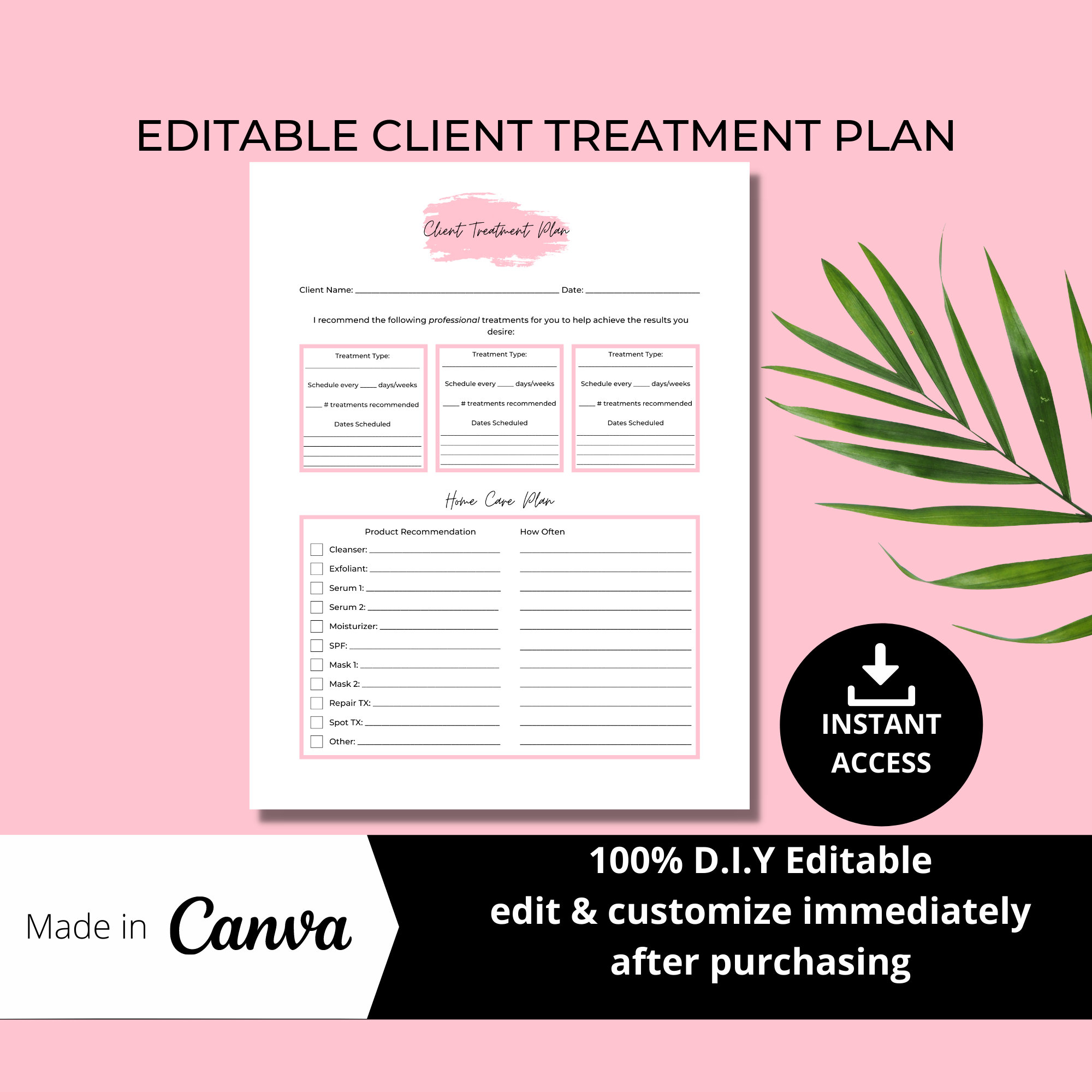 Skincare Worksheets - Etsy