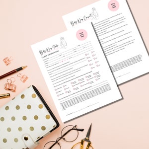 Body Wrap Intake and Consent Form DIY Editable Printable - Etsy