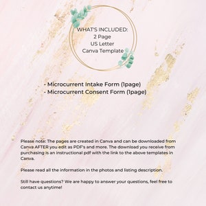 Editable Microcurrent Intake and Consent Form Template I Skin ...