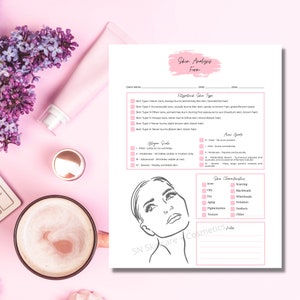 Editable and Printable Skin Analysis Form Template for Estheticians I ...