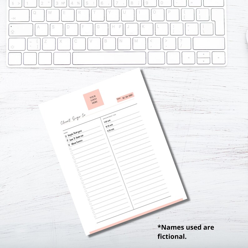 Sign-in Sheet DIY Editable Printable Canva Template Track - Etsy UK