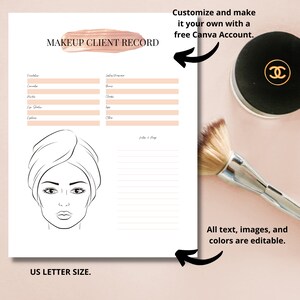 Makeup Artist Business Forms I Intake, Consent, Client Record I MUA ...