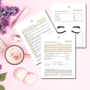 Editable Lash Extension Client Form Template I 3 Page Canva Template ...