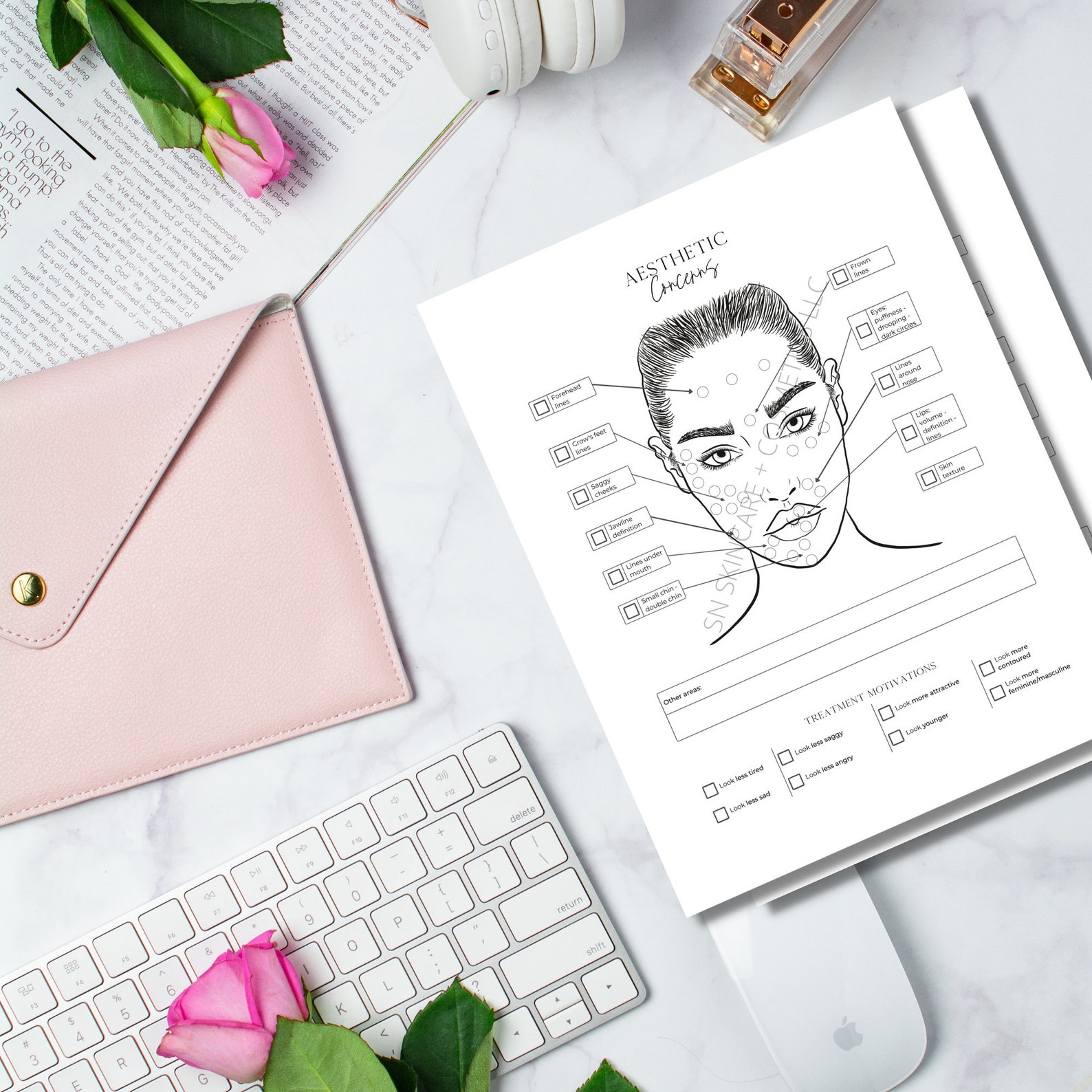 Printable Aesthetic Concerns Worksheet/form for Medical Spas - Etsy