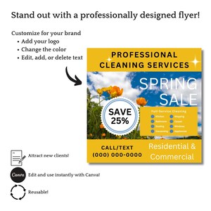 Spring Cleaning Business Flyer, Professional Cleaning Services Flyer ...
