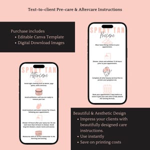 Spray Tan Consent Form Editable Spray Tan Pre-care Aftercare Printable ...