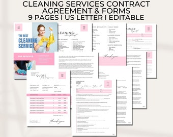 Editable Customizable Cleaning Checklist | Daily Weekly and Monthly Planner | Printable Cleaning ...