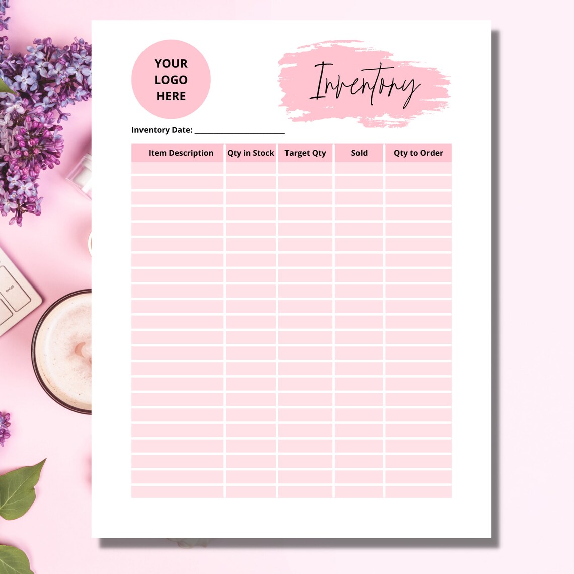 Editable Inventory Management Form I Inventory Tracker PDF I - Etsy