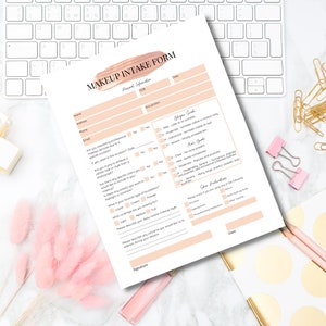 Makeup Artist Business Forms I Intake, Consent, Client Record I MUA ...
