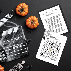 Halloween Bingo Game Printable & DIY Editable Canva Template, 8.5x11 US ...