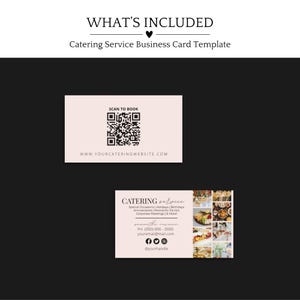 Catering Service Business Card Design, Catering Template, Caterer Card ...