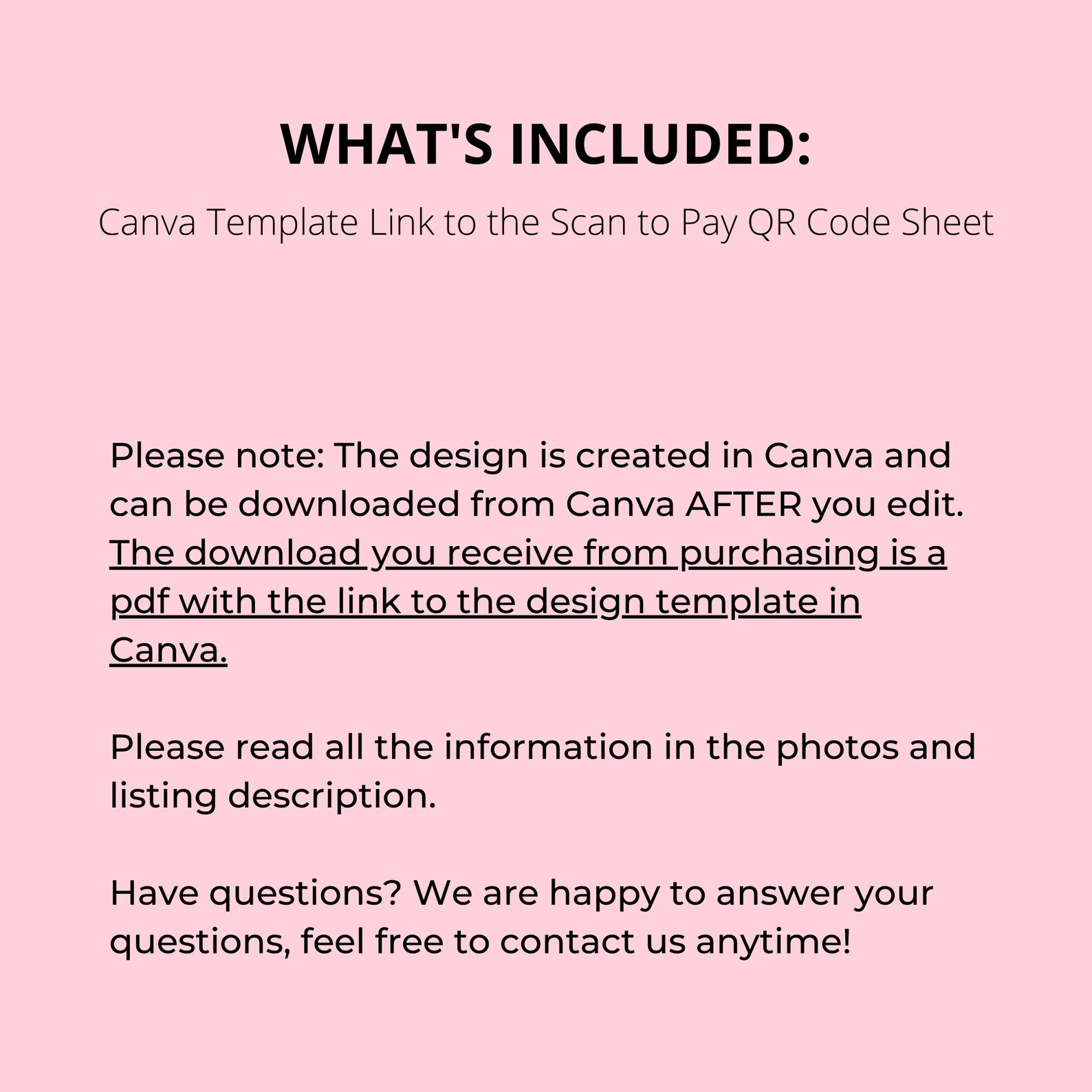 Scan to Pay Template Day Spa QR Code Pay Sheet Esthetician - Etsy