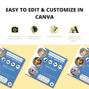 Dog Training Flyer Template, Dog Trainer Flyer, Professional Dog ...