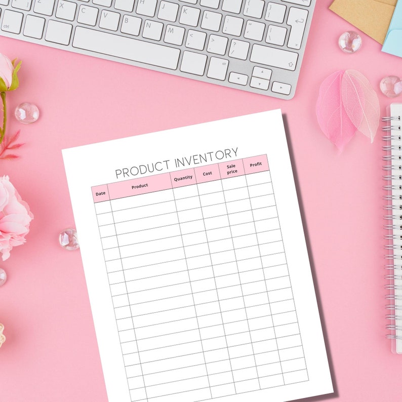 Editable Product Inventory Sheet, Small Business (printable PDF) - Etsy