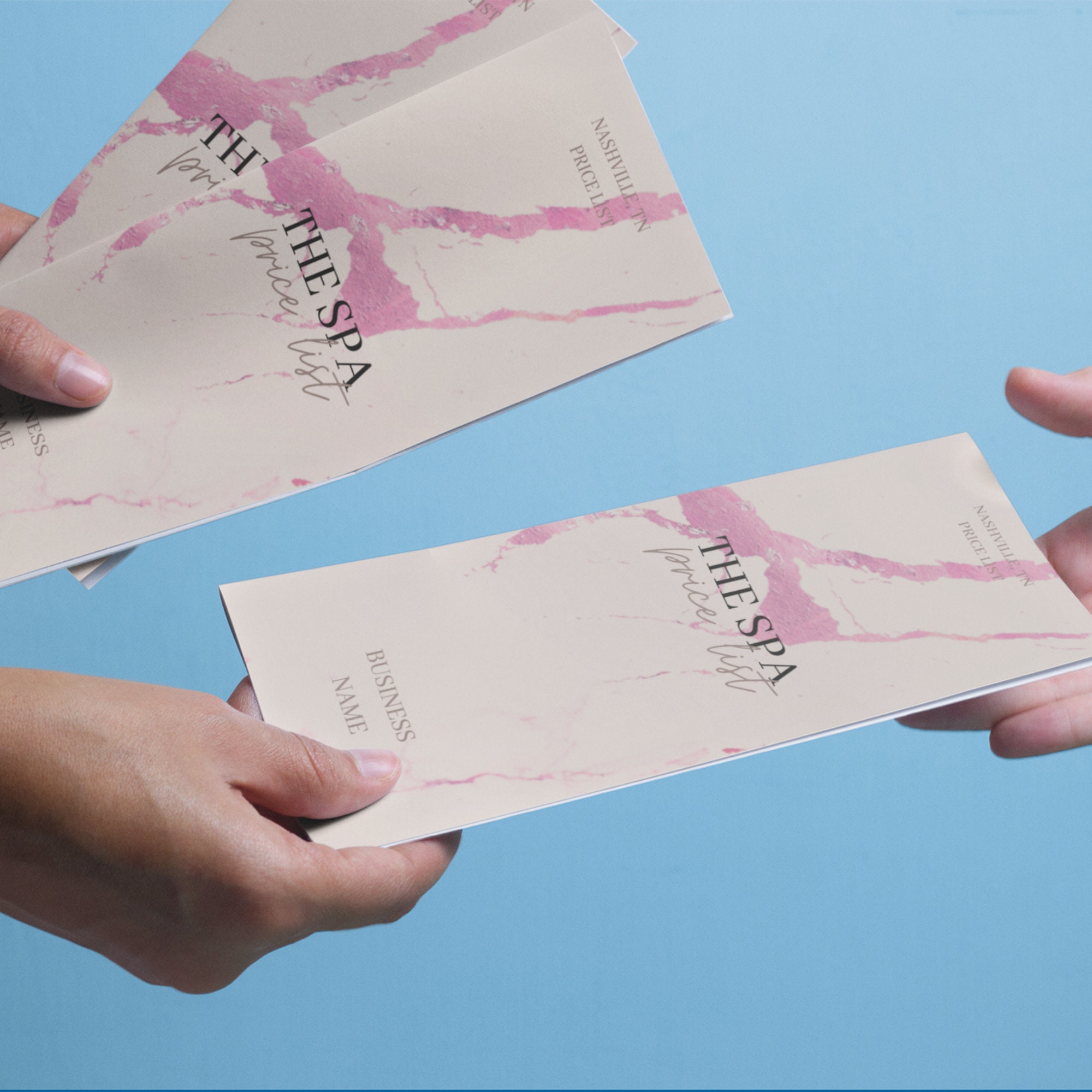 Editable Price List Template Tri-fold Pricing List Design | Etsy