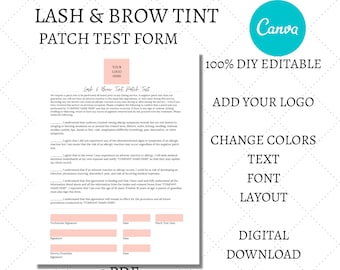 Tint Patch Test Form - Etsy
