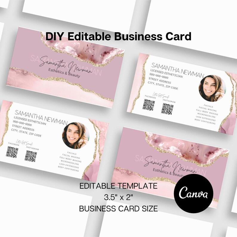 Editable Business Card Design DIY Editable Template Instant - Etsy