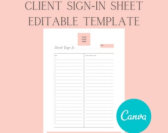 Sign in Sheet | Etsy