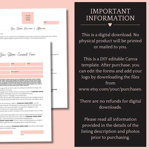 Yoni Steam Bath Intake Form Consent Form Vaginal Steaming Treatment ...