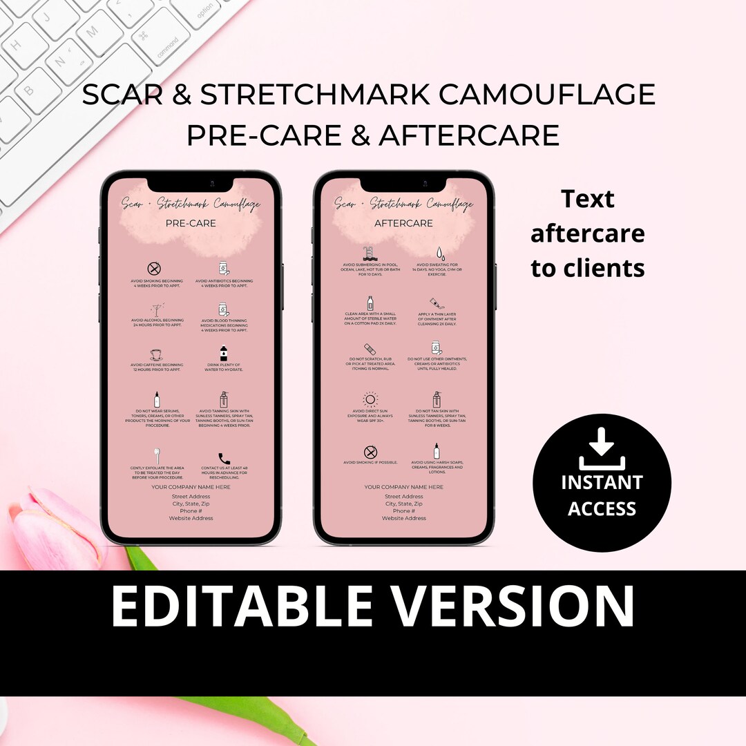 Editable Digital Scar and Stretchmark Camouflage Tattoo - Etsy