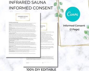 Sauna Consent Form Template - Etsy