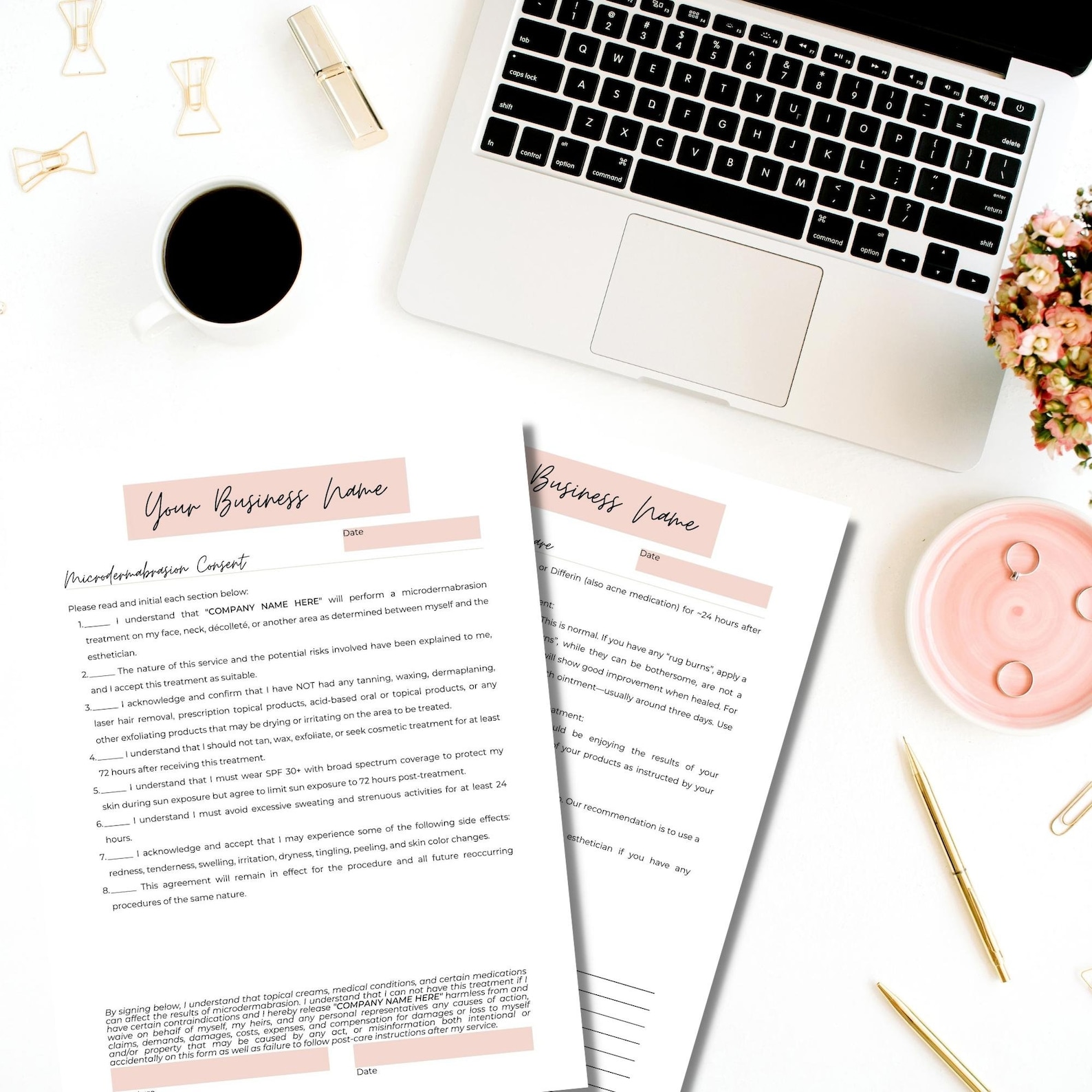 Microdermabrasion Consent Form Dermabrasion Aftercare DIY - Etsy