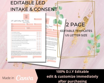 Led Light Therapy Consent Form - Etsy