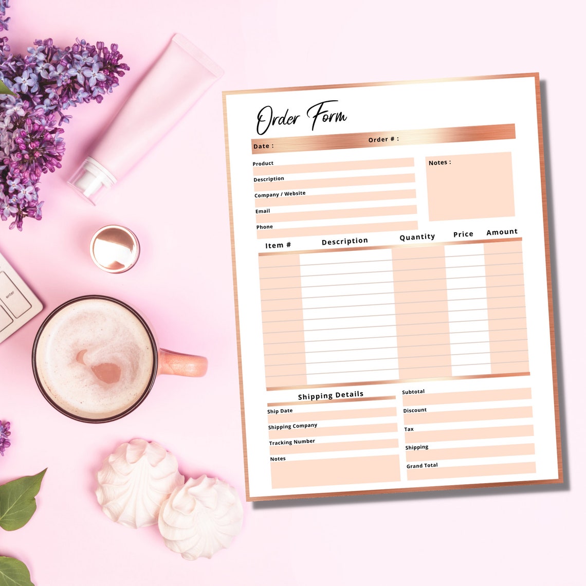 Editable Order Form Template I Custom Order Form Template I - Etsy